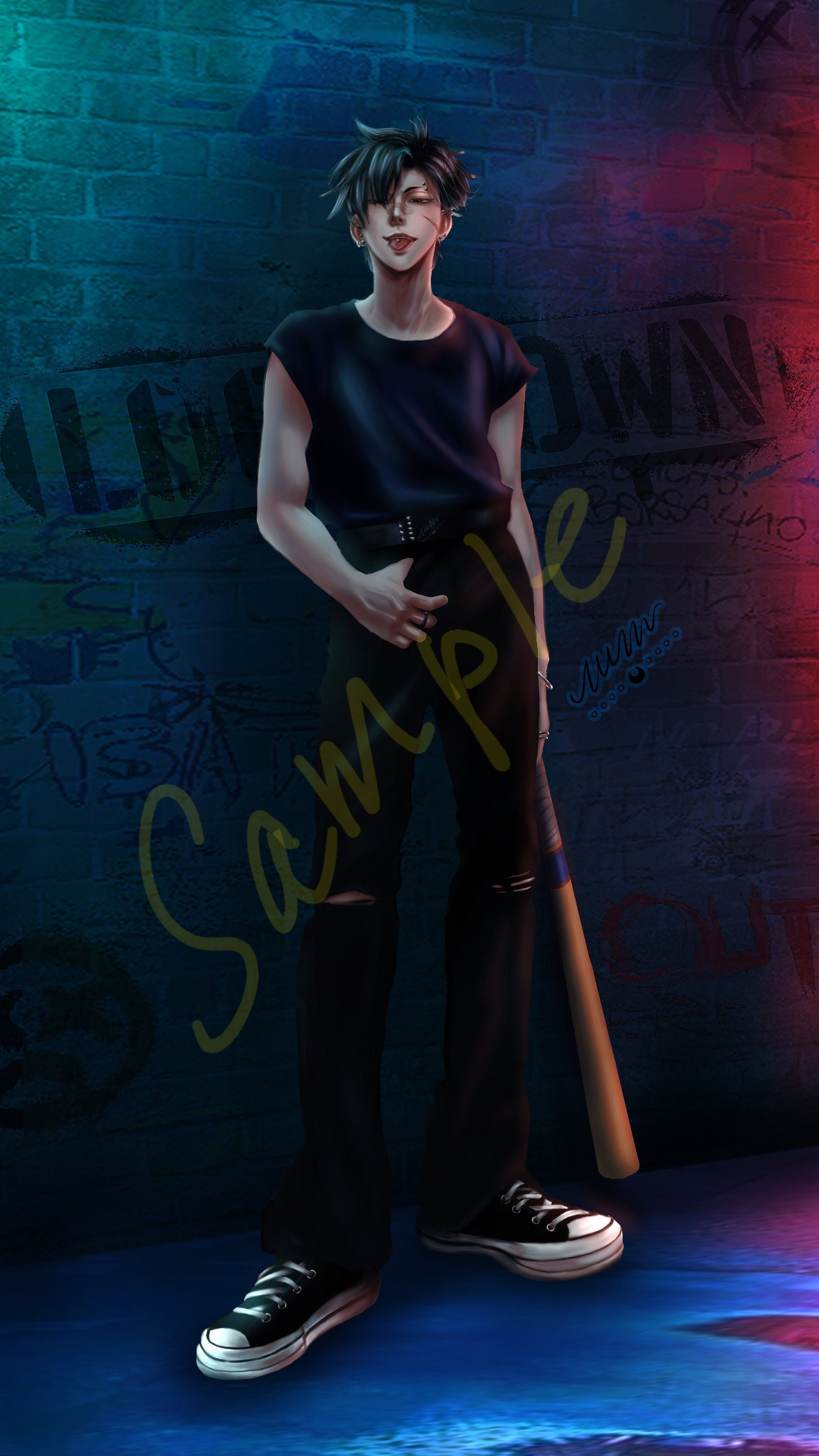 Bad Boy Anime Wallpaper - Etsy