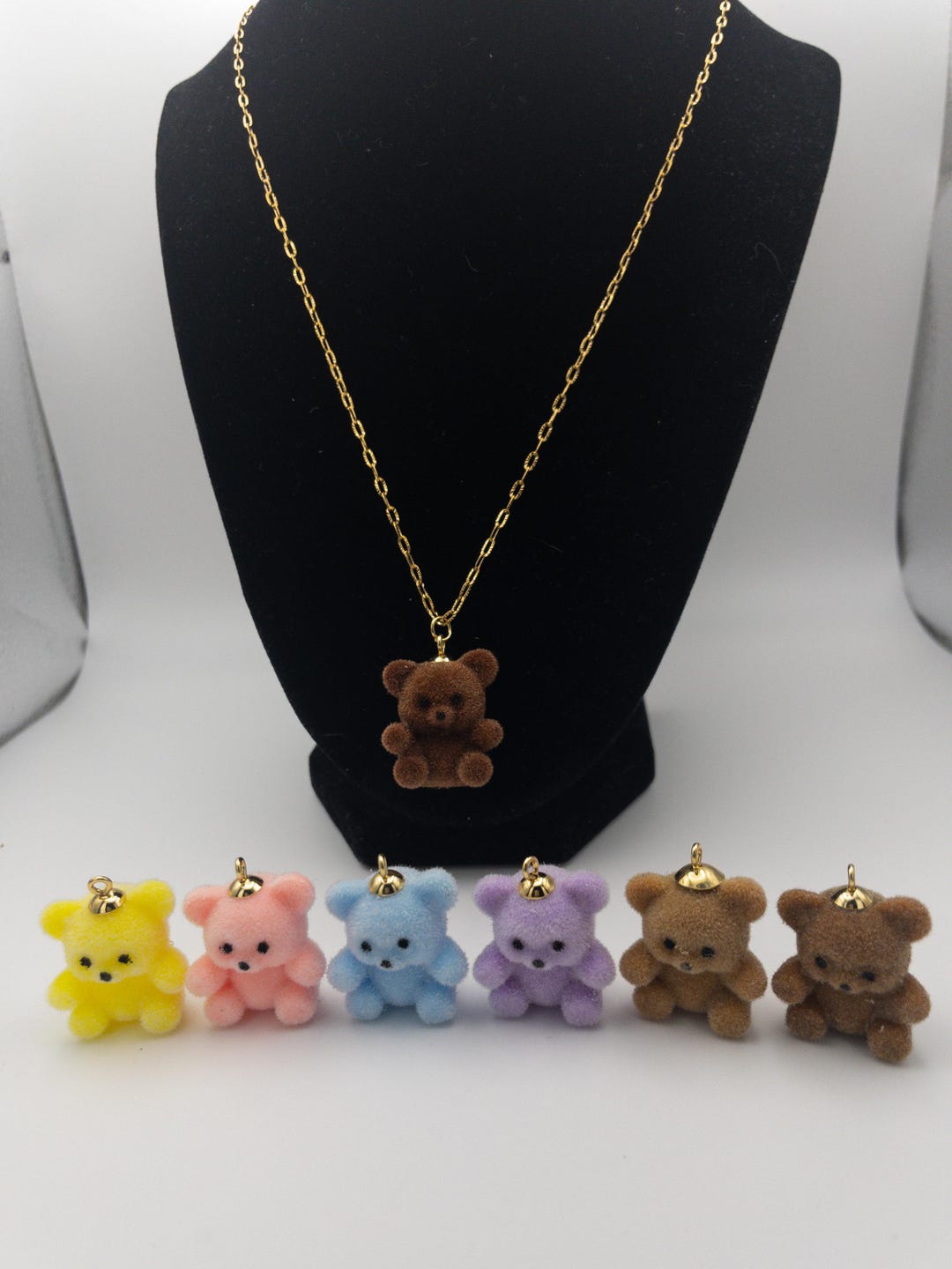 Adorable Dainty Teddy Bear Charm Hypoallergenic Necklace | Woman’s ...