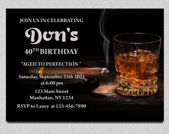 Havana Nights Cuban Cigar Themed Holy Smokes Milestone 40th 50th 60th ...