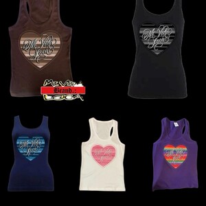 Mi Vida Loca Brand.: Heart Stripped Tanks VARIOUS COLORS - Etsy
