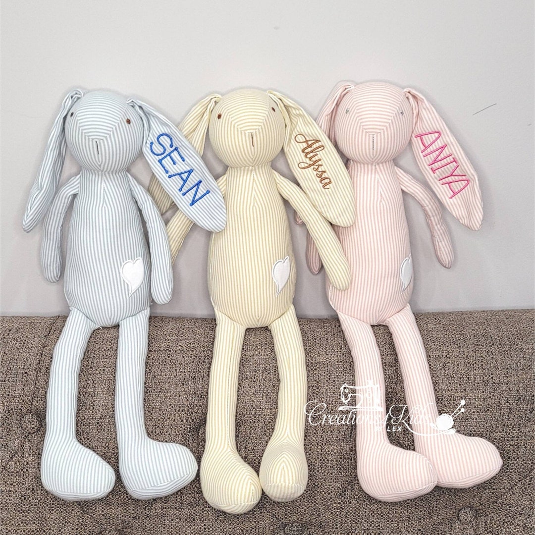Personalized Plush Easter Bunny, Embroidered Easter Bunny, Easter ...