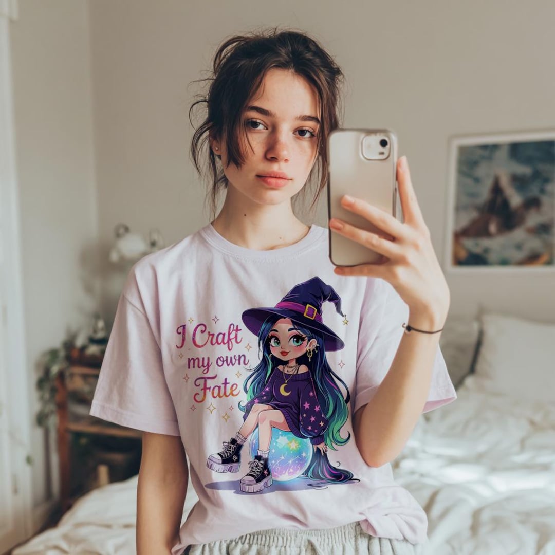 Witchcore Girl Sublimation Design: Craft Your Fate | Halloween SVG, PNG ...