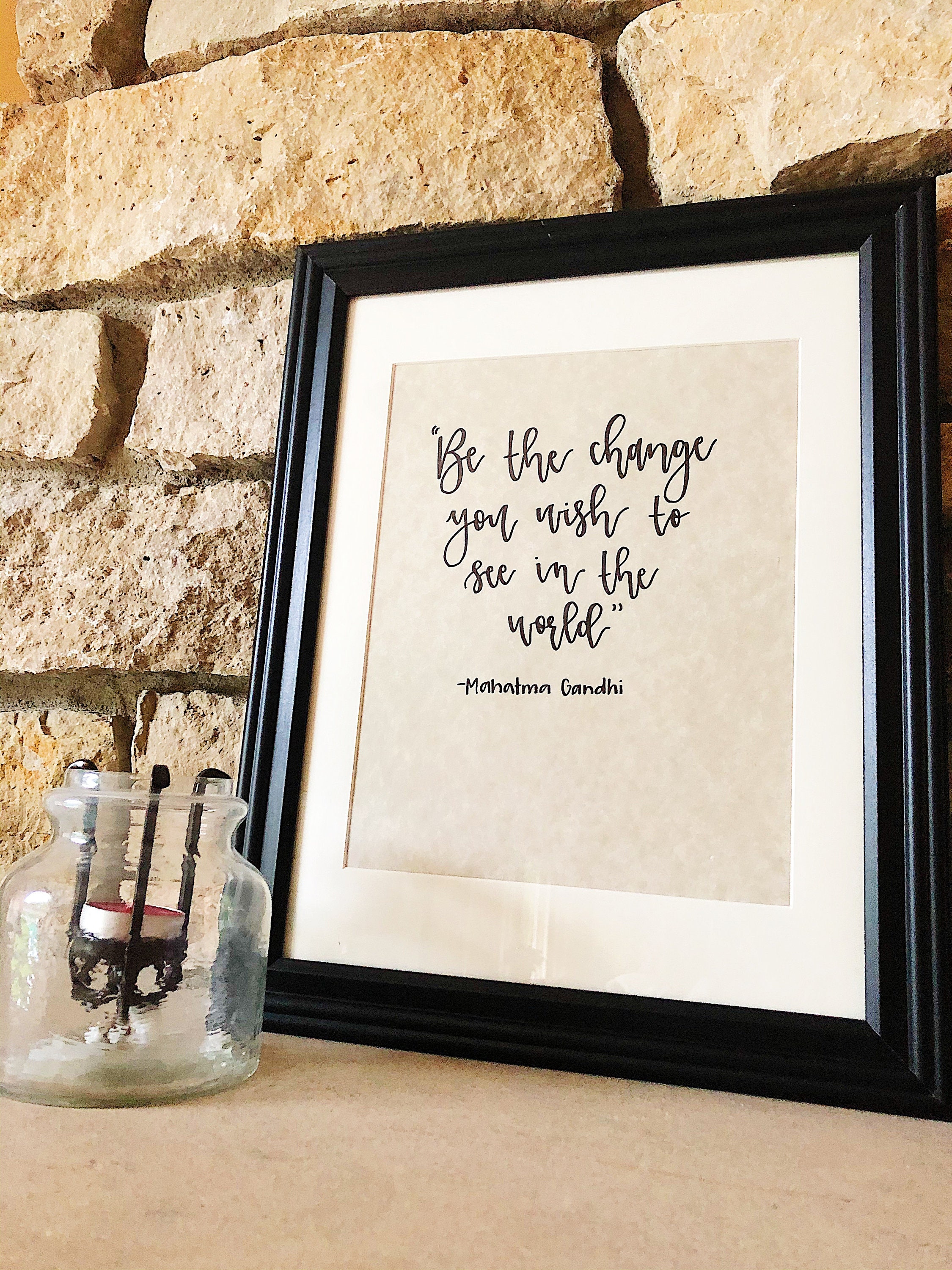 Custom Framed Handwritten Calligraphy/ Wall Decor Framed Quote, Bible ...