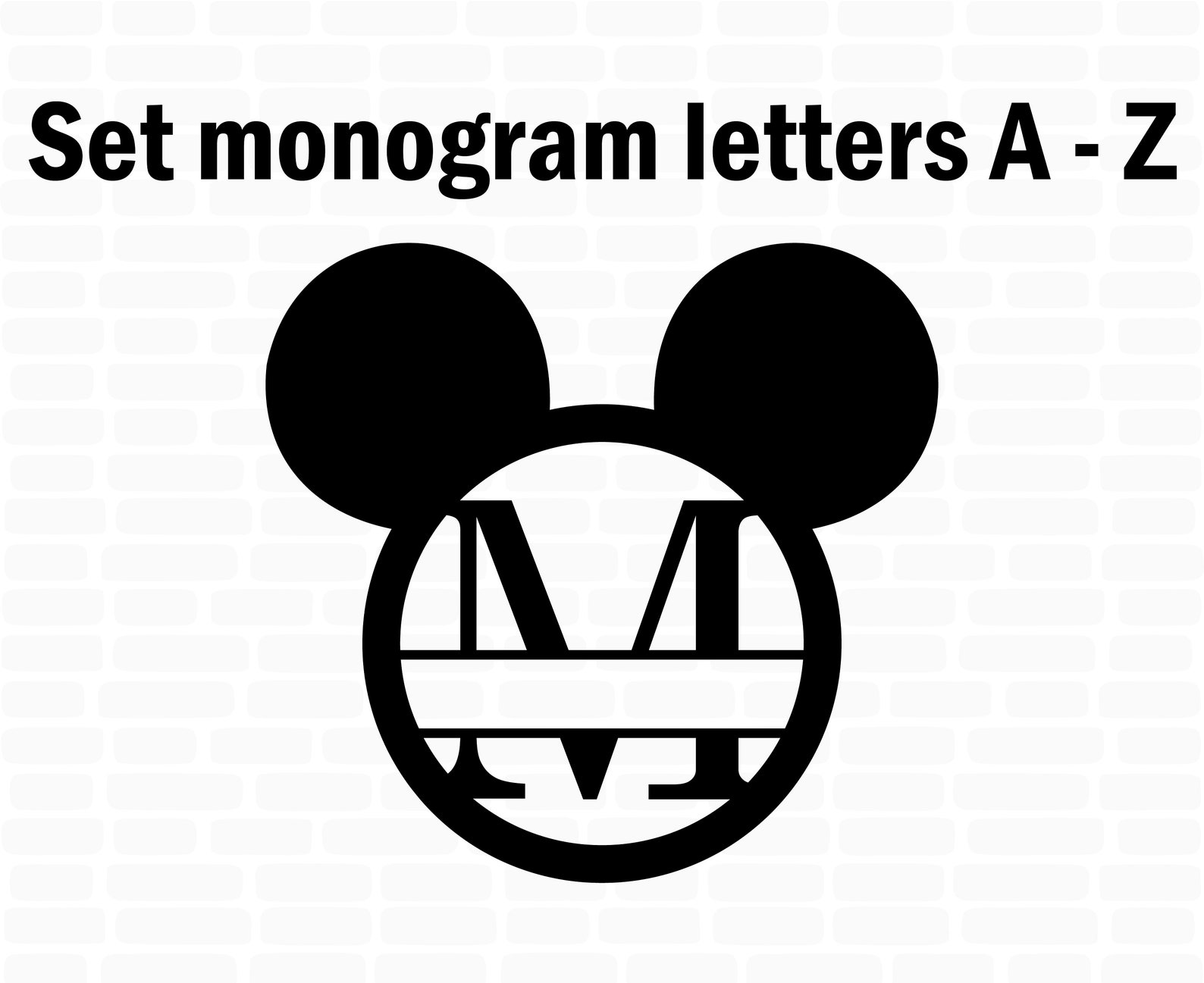 Kids monogram svg Disney monogram svg Monogram svg with last | Etsy