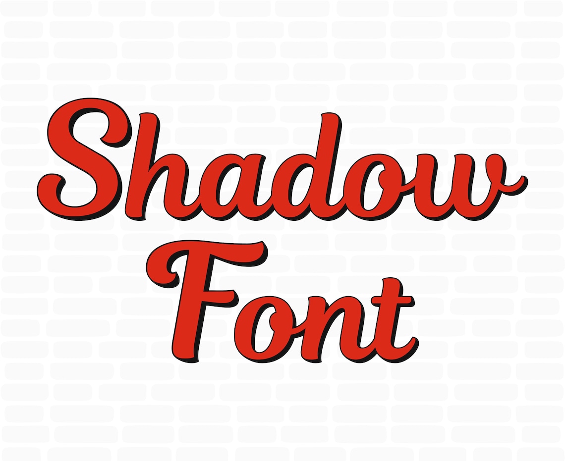 Shadow font svg Shadow fonts for Cricut & Silhouette Cusive | Etsy
