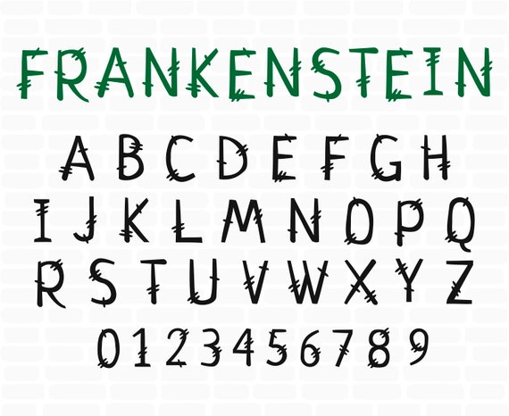 Frankenstein Font Frankenstein Alphabet Letters Frankenstein | Etsy