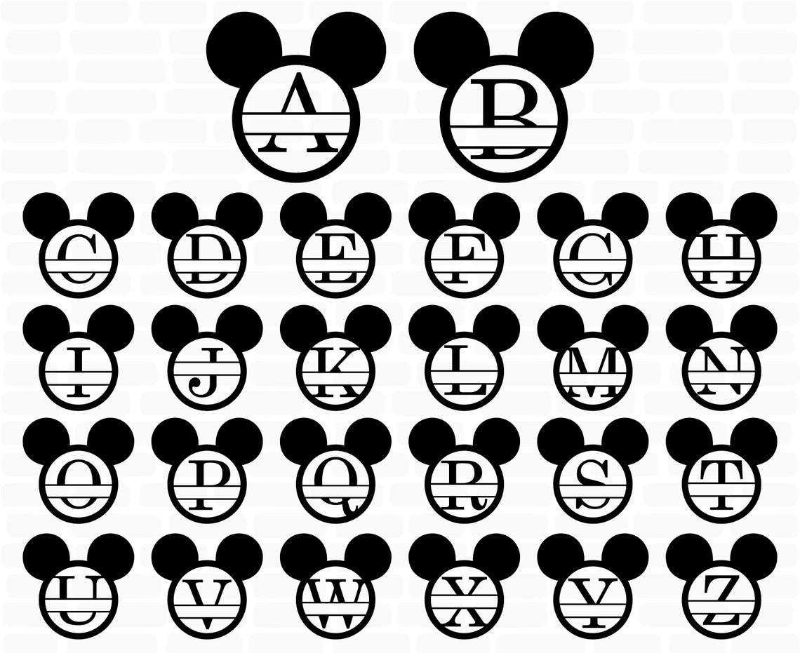 Kids monogram svg Disney monogram svg Monogram svg with last | Etsy
