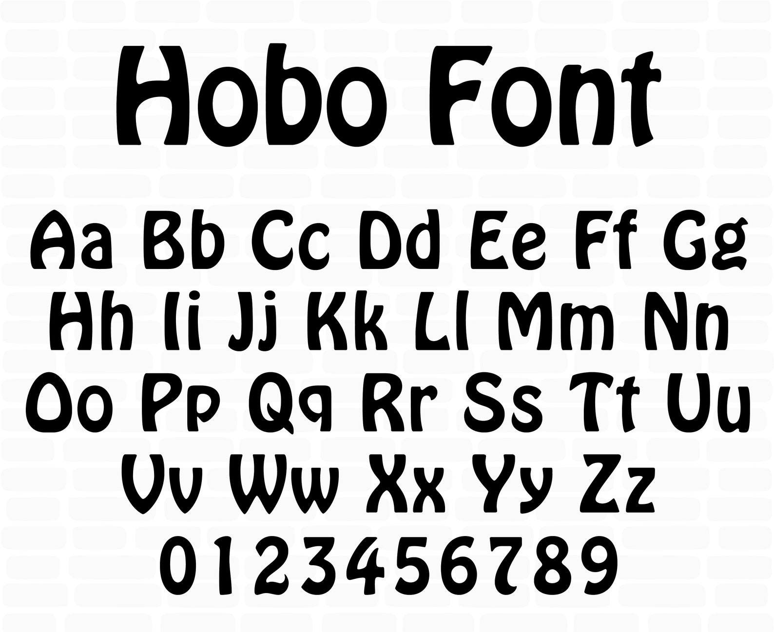 Hobo font svg Font cut files Font svg files Bold font svg Hobo | Etsy