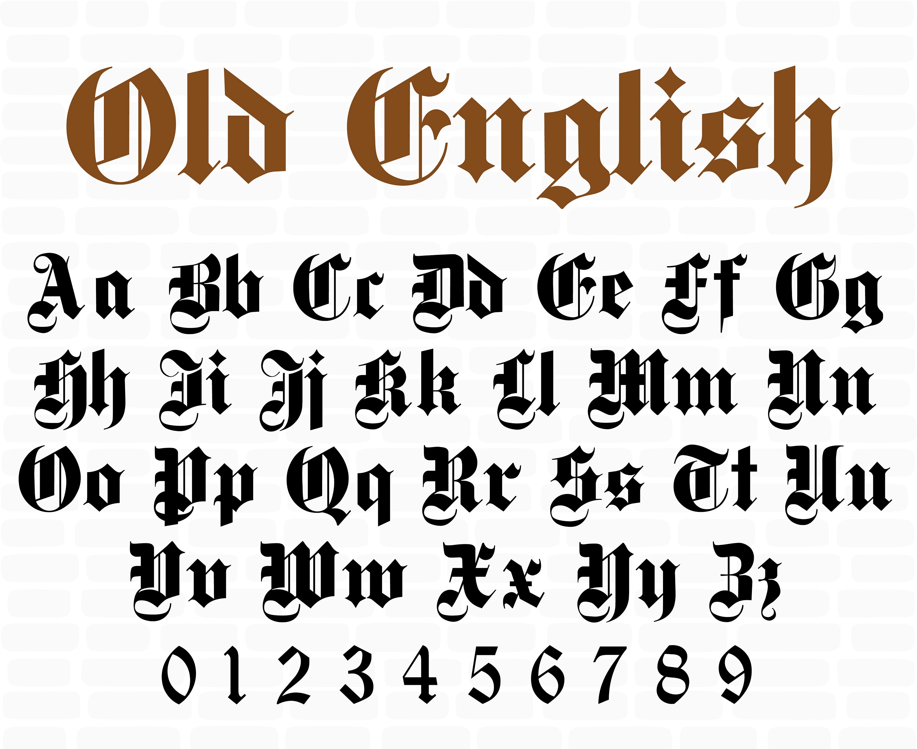 Old English Alphabet Svg Old English Font Svg Old English Letters And 