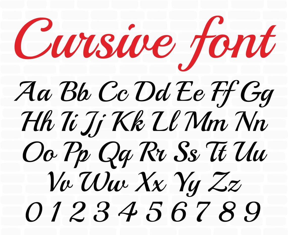 Wedding font Cusive font svg Font silhouette Word fonts | Etsy