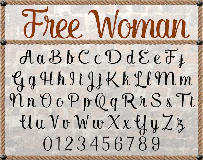 Free Woman Font Digital Font download Calligraphy font | Etsy