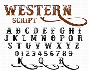dxf Western font svg image files dxf cricut png clipart png,Western ...