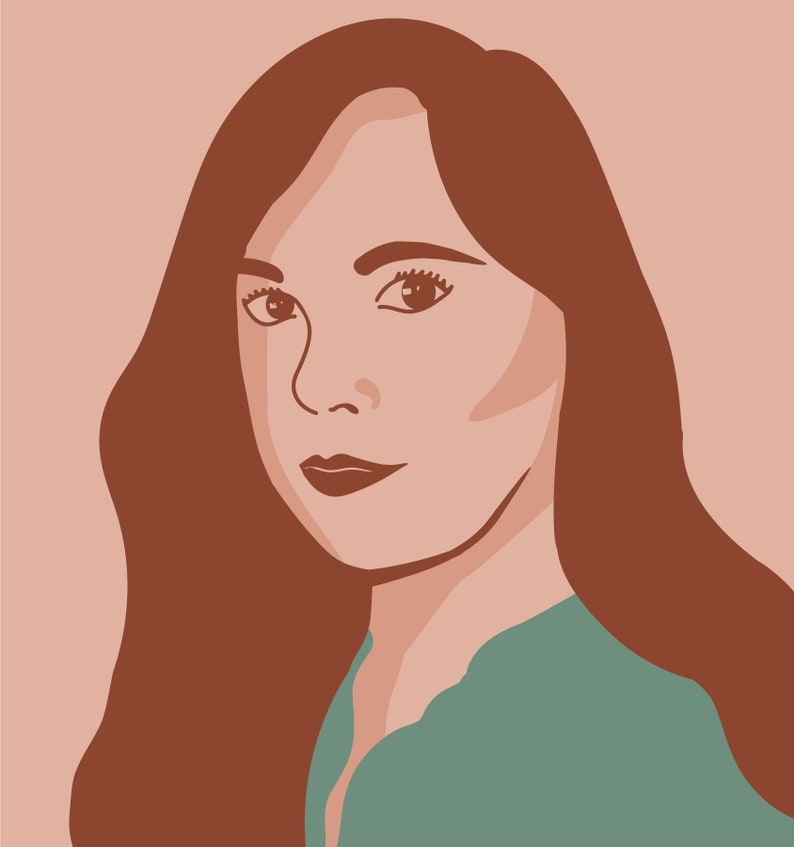 Custom Minimal Vector Portrait Illustration Digital Art | Etsy Custom Minimal Vector Portrait Illustration Digital Art | Etsy