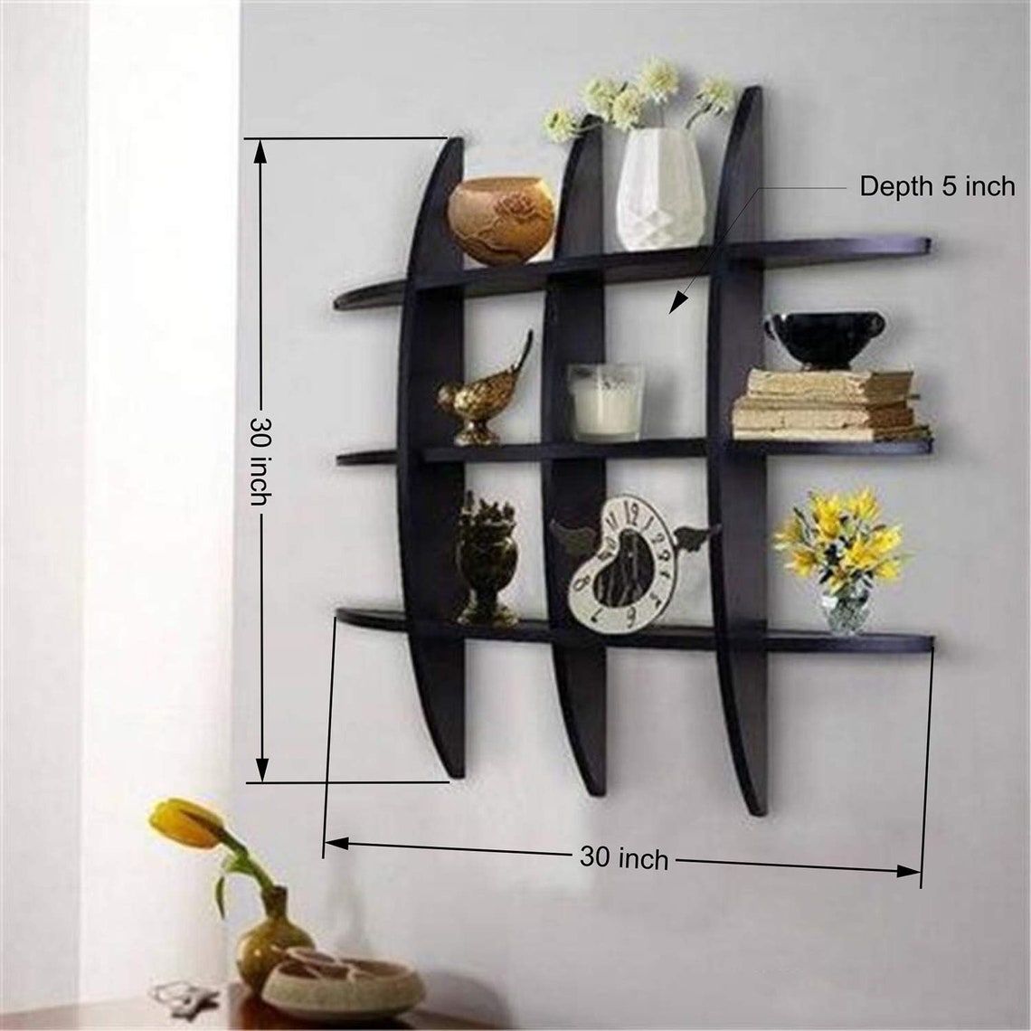Royal Decorative Floating Wall Shelf Dark Coffee Paint 30 X - Etsy