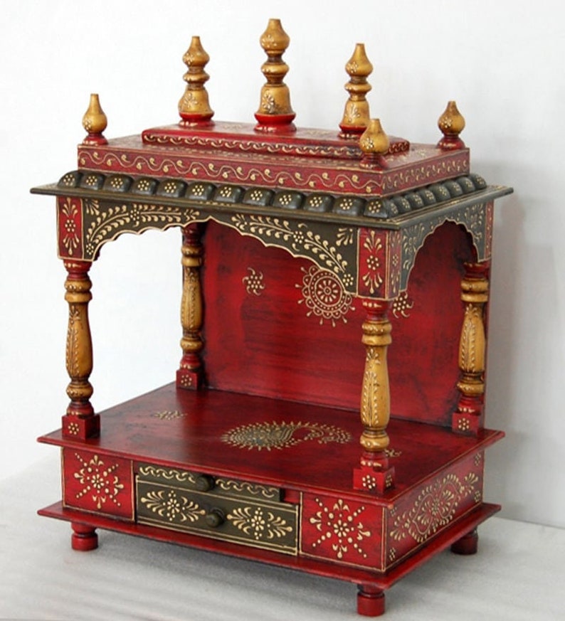 Decorative Hand Painted Pooja Hindu Temple 15x9x10 inches - Etsy