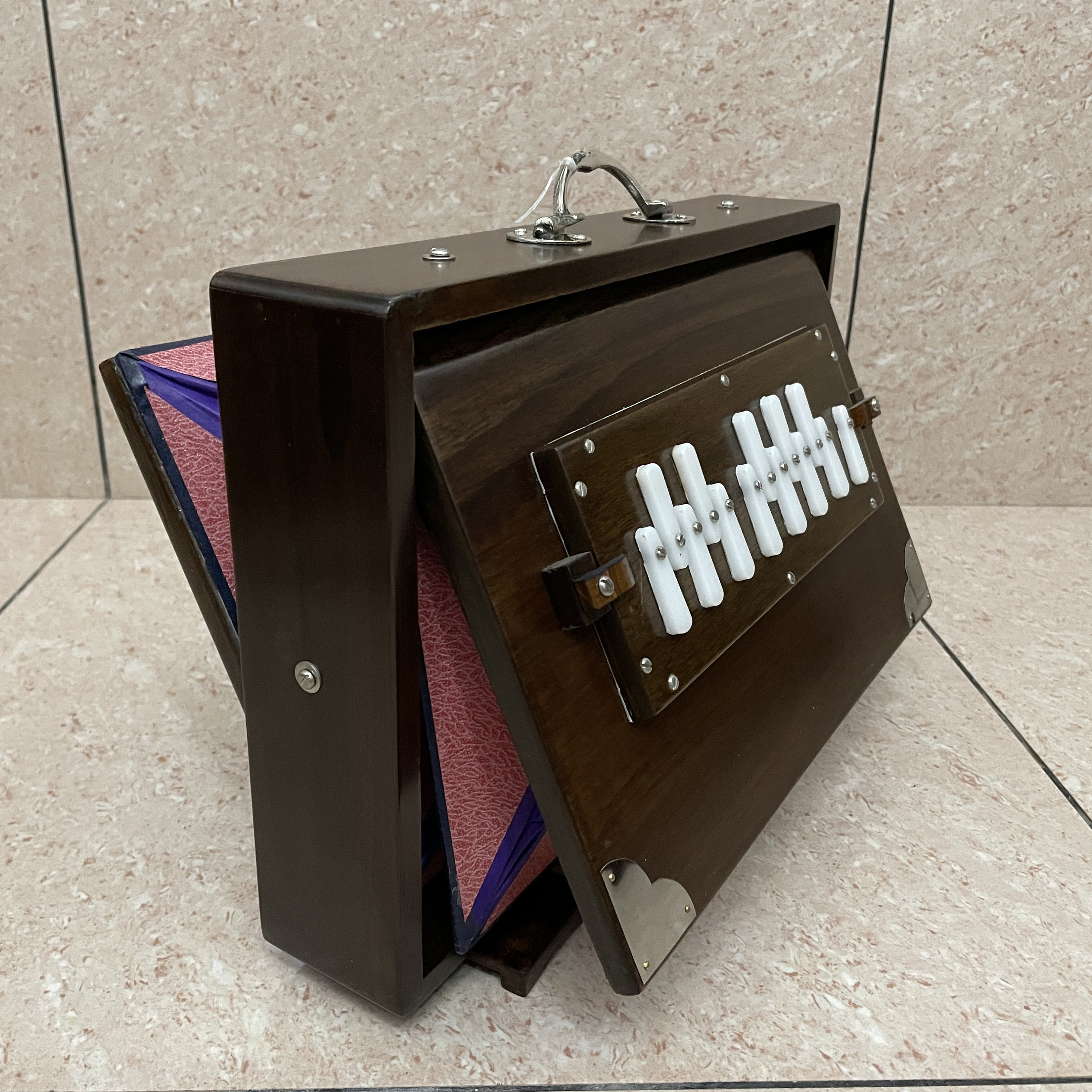 Handcrafted Wood Shruti Box: 13 Key Meditation Instrument in 3 ...