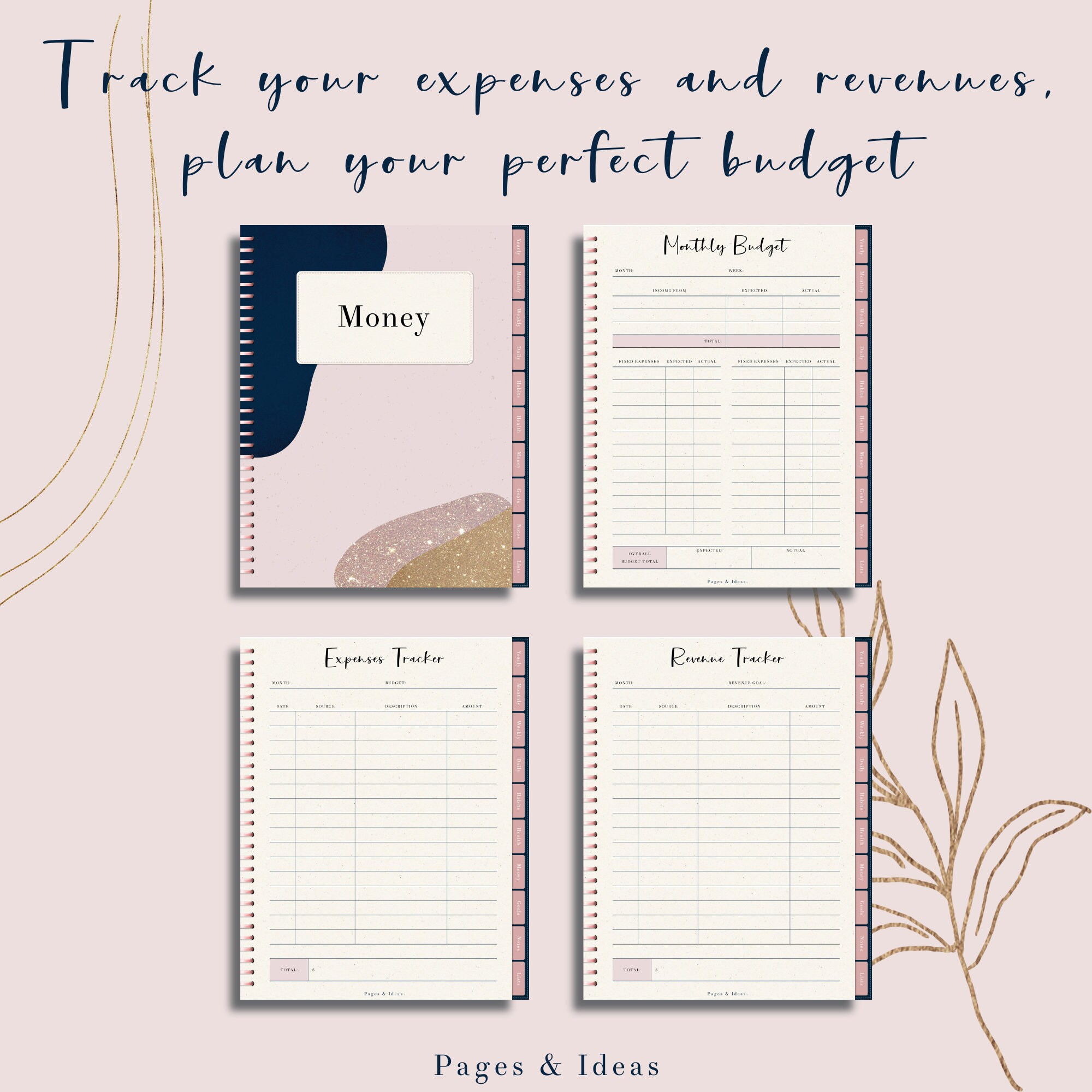 Pink Sparkle Digital Planner | Undated Planner | Goodnotes, Notability ...