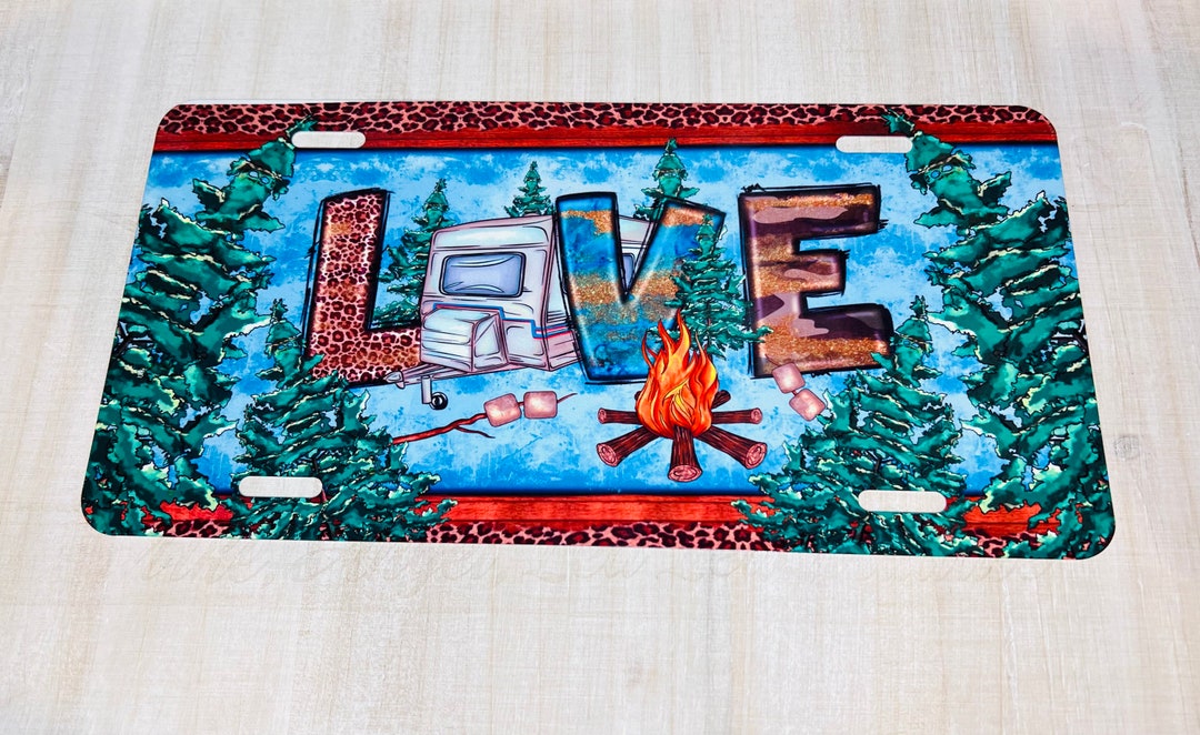 Love Camping License Plate - Etsy