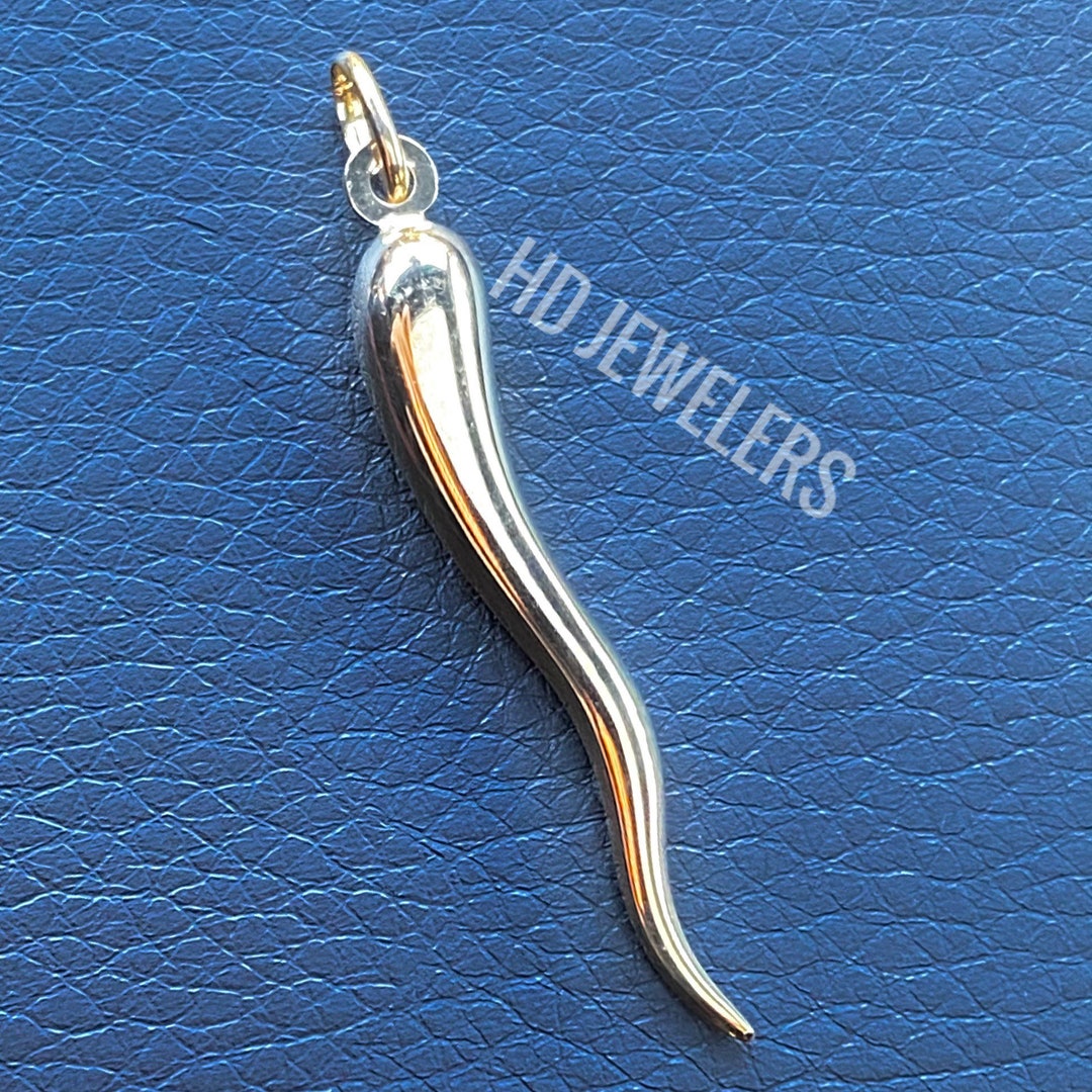 14K Gold Italian Horn Cornicello Pendant Amulet - Etsy