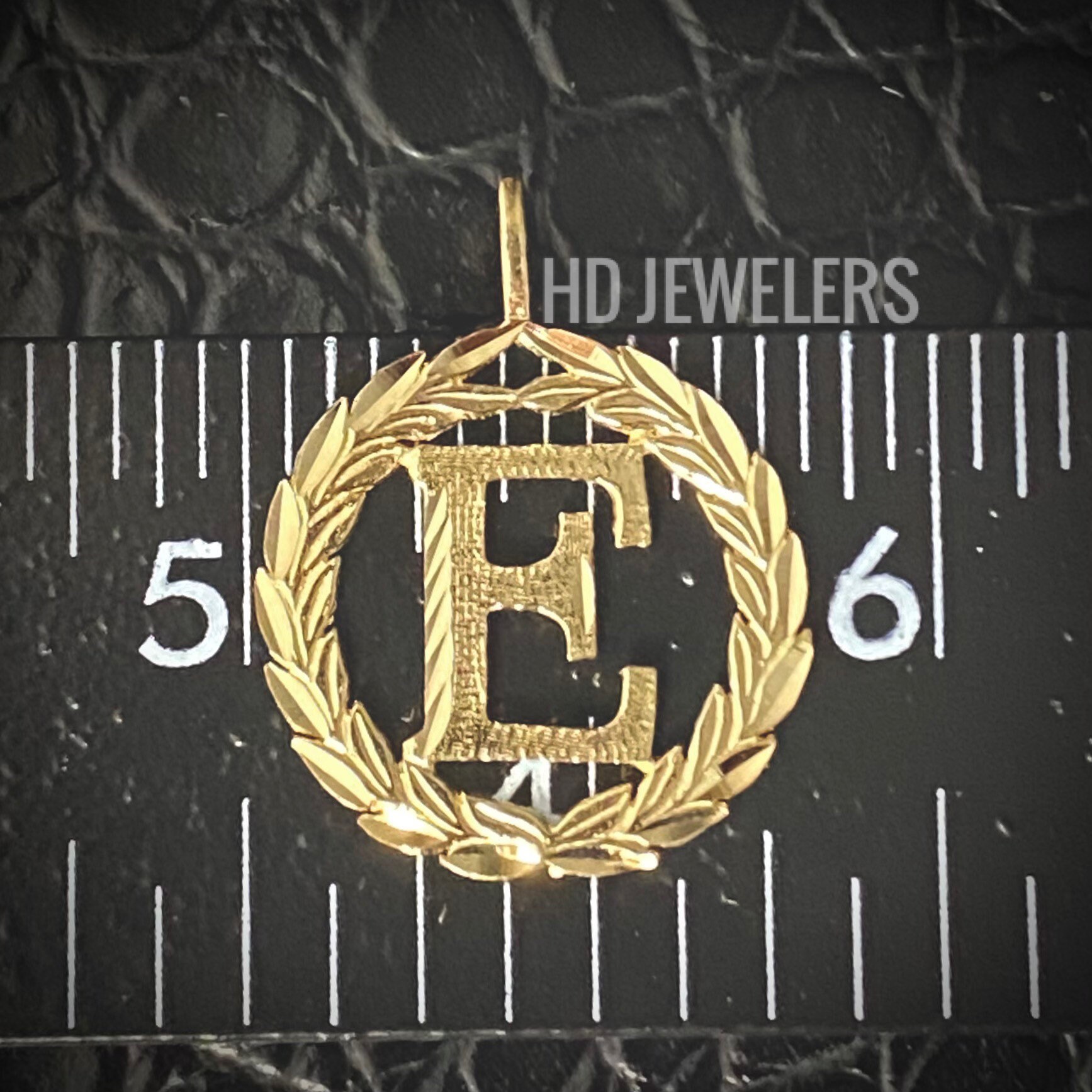 Solid 14K Gold Letter Initial E Pendant - Etsy UK