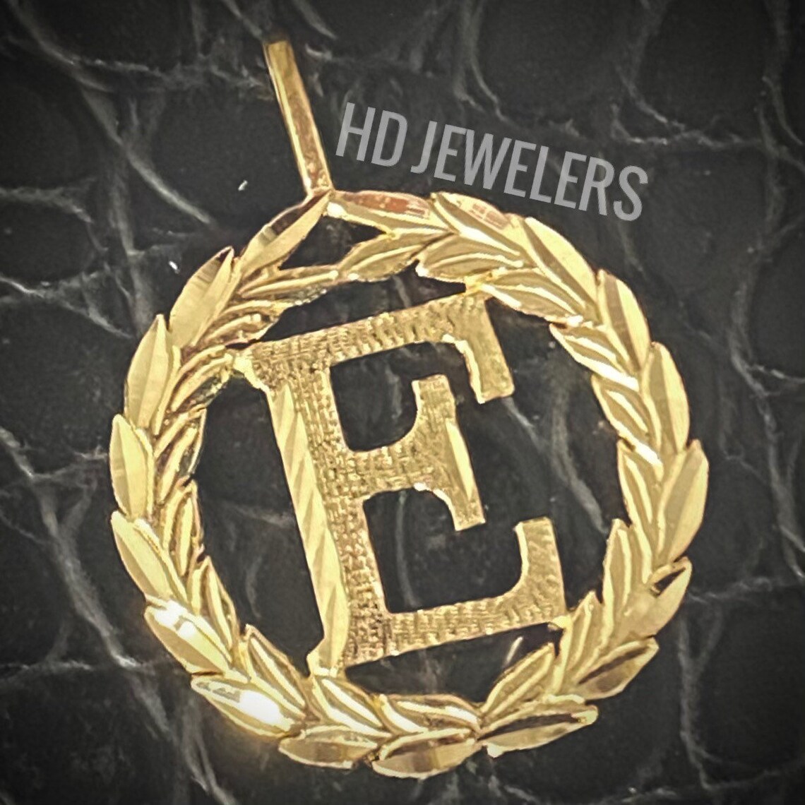 Solid 14K Gold Letter Initial E Pendant - Etsy UK