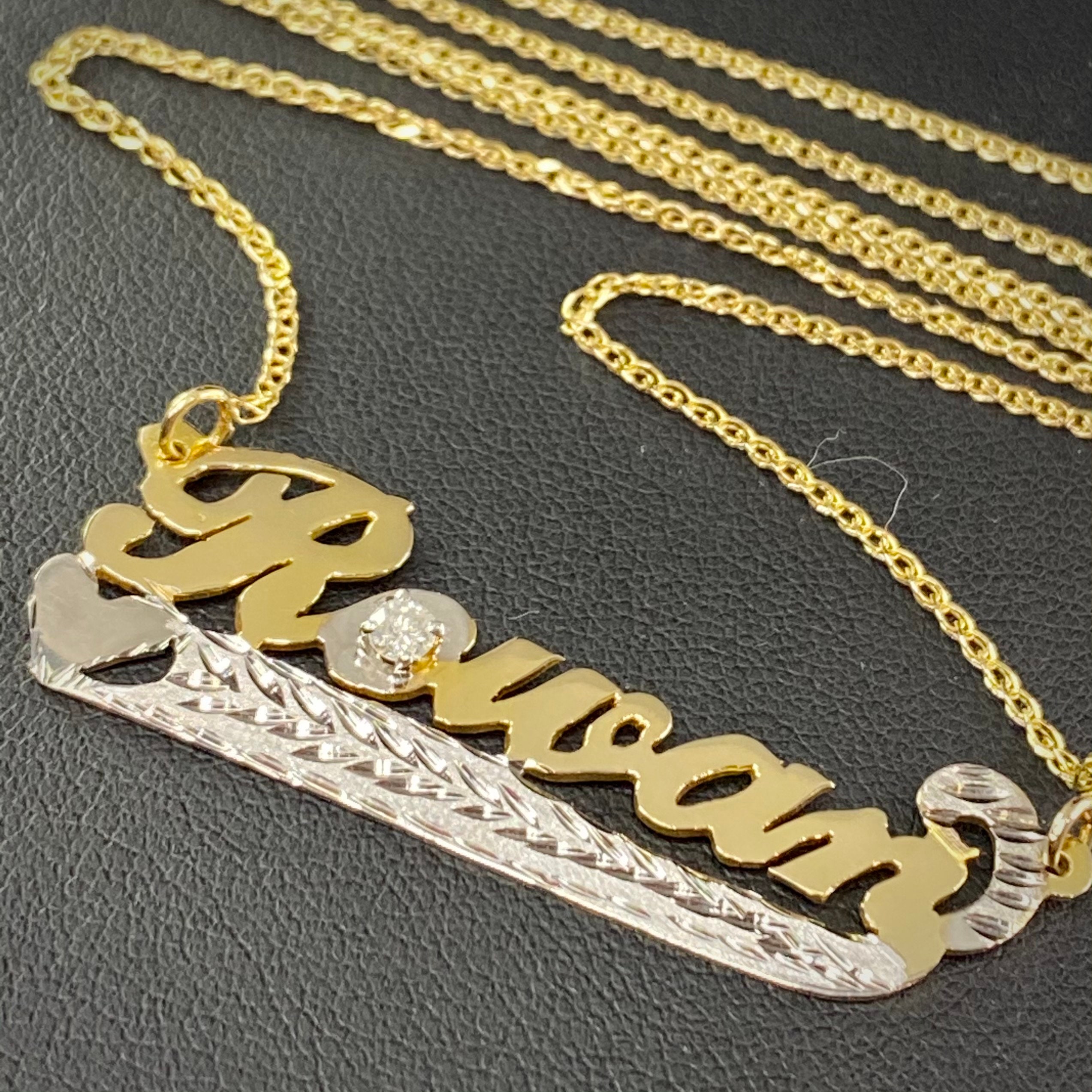 Custom Made Solid 14K Gold Name Plate - Etsy Canada