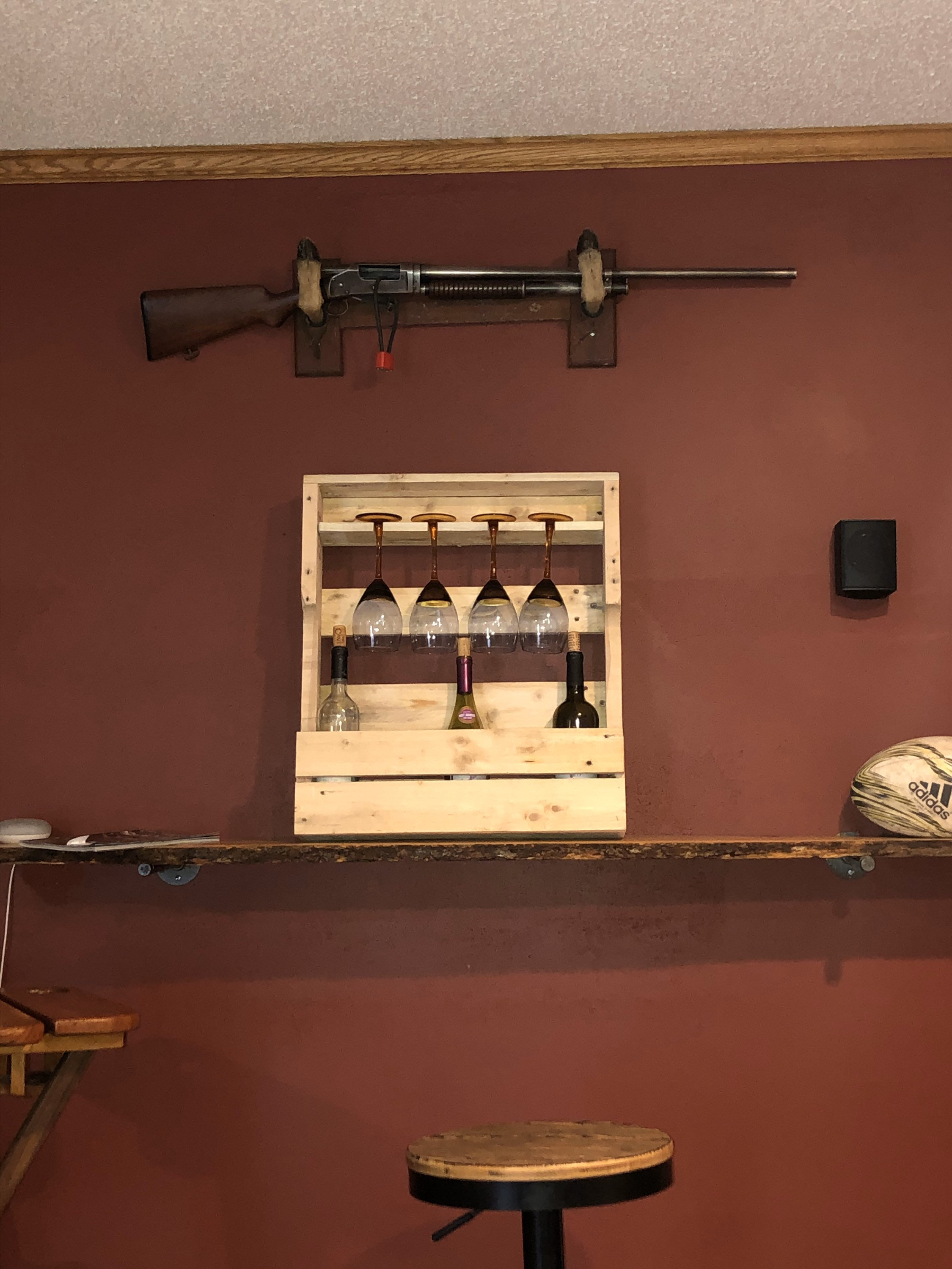 Rustic Reclaimed Pallet Wine Liquor Wall Rack - Etsy