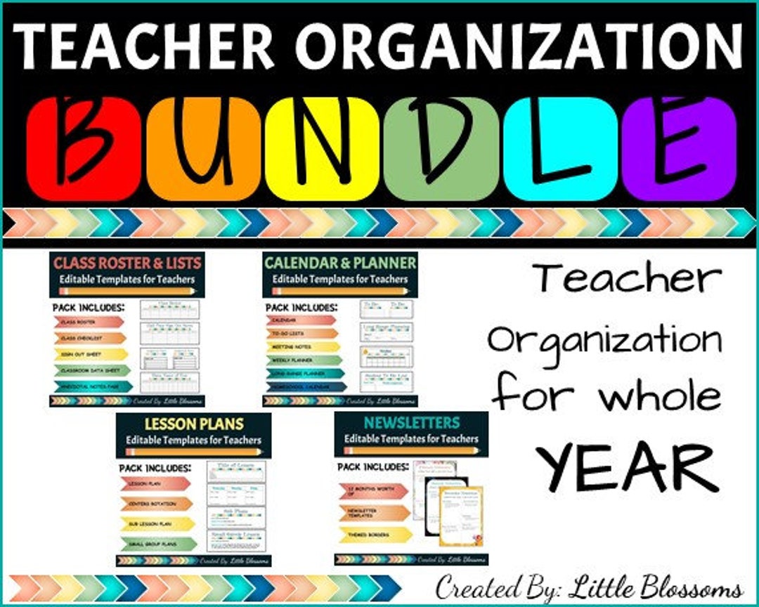 BUNDLE Teacher Calendar & Organization Bundle - Etsy
