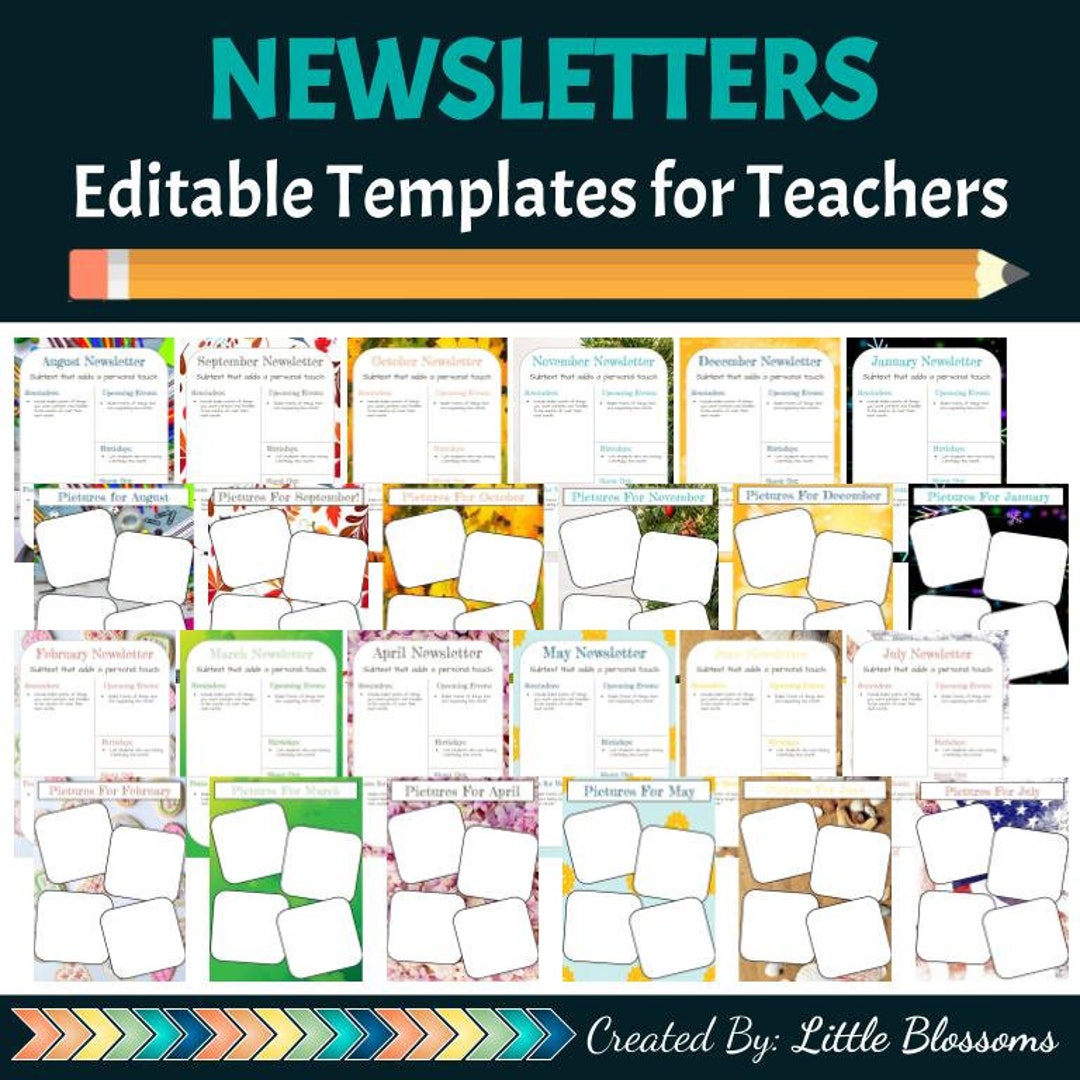 Newsletter Editable Templates - Etsy