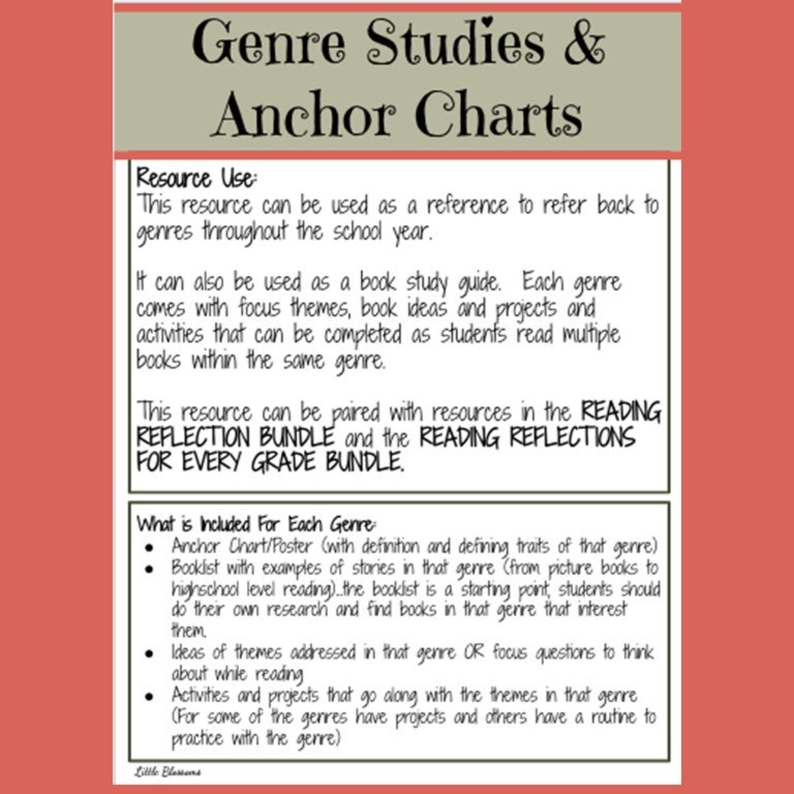 25 Genre Posters/anchor Charts and Studies - Etsy