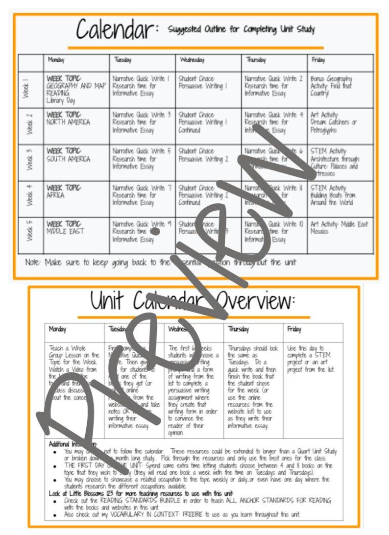 Thematic Unit: Cultures Around the World home-based Learning, Printable ...