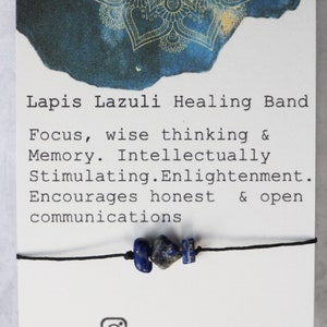 Lapis Lazuli Gemstone Power Band - Casual & Boho - Tie Closure - Etsy