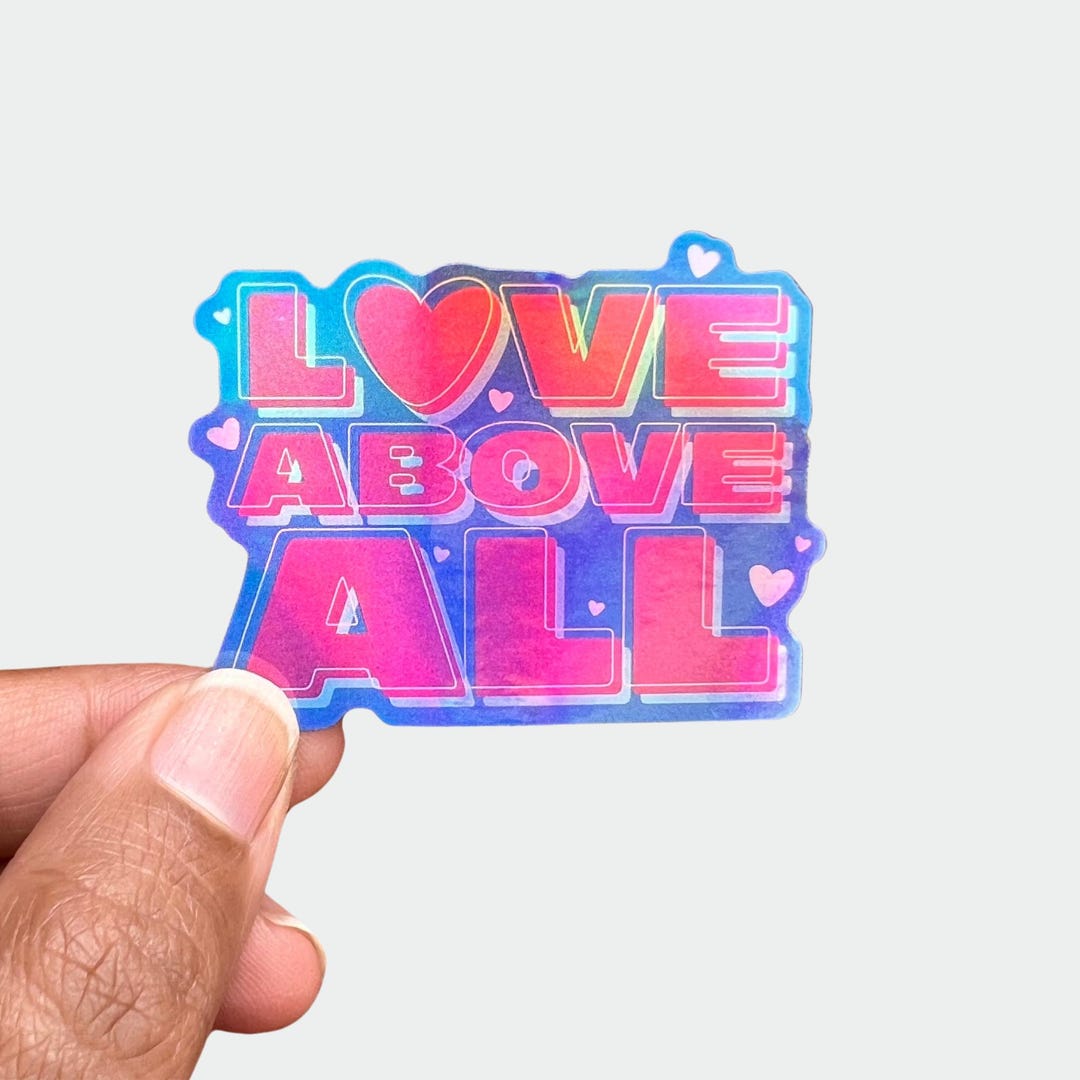 Love Above All - Waterproof Vinyl Decals - Sticker for Notebook, Laptop ...