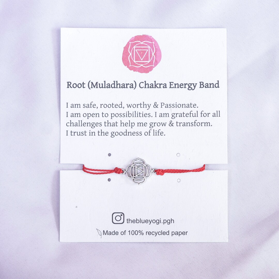 Root Chakra Energy Bracelet With Size Adjustable Sliding Knot - Etsy
