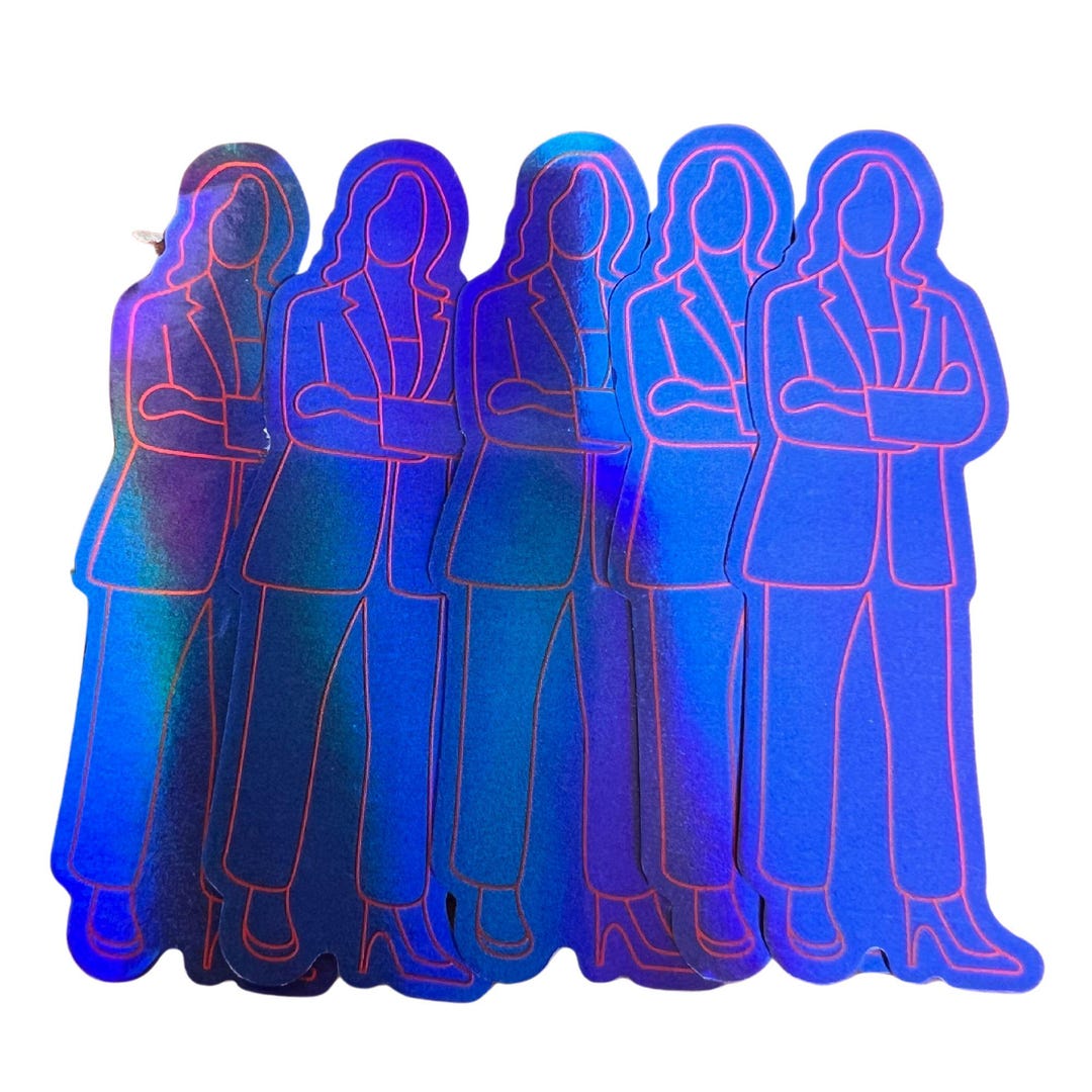 Holographic Kamala Harris Outline Sticker Waterproof Decals Feminist ...