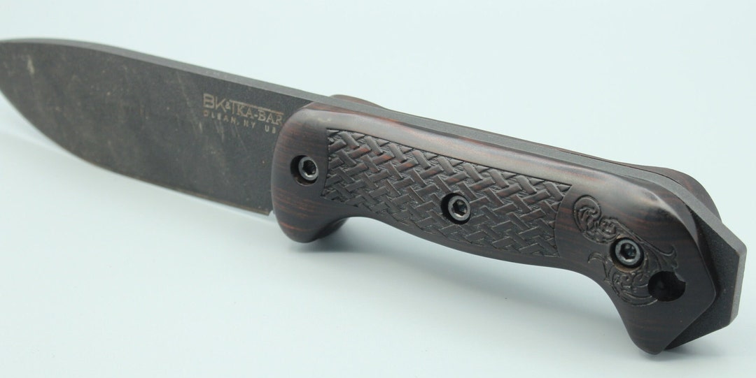 Wood Scales Knives Handle for Becker KA BAR BK2-BK12 BK22 BK 32 Camping ...