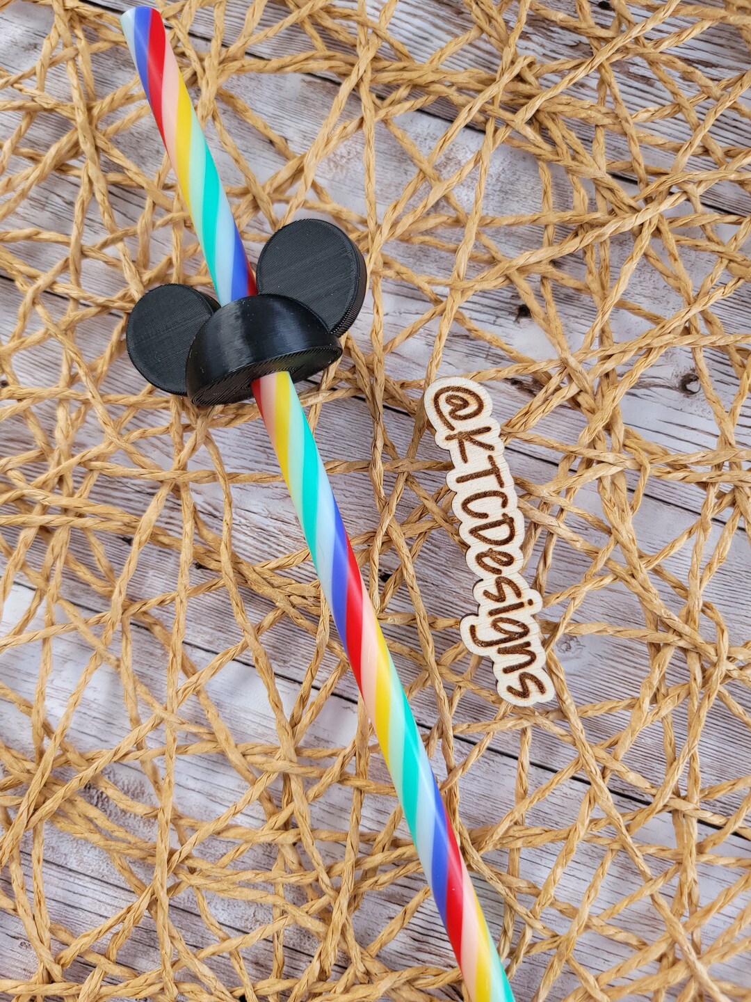 Mouse Straw Topper - Etsy