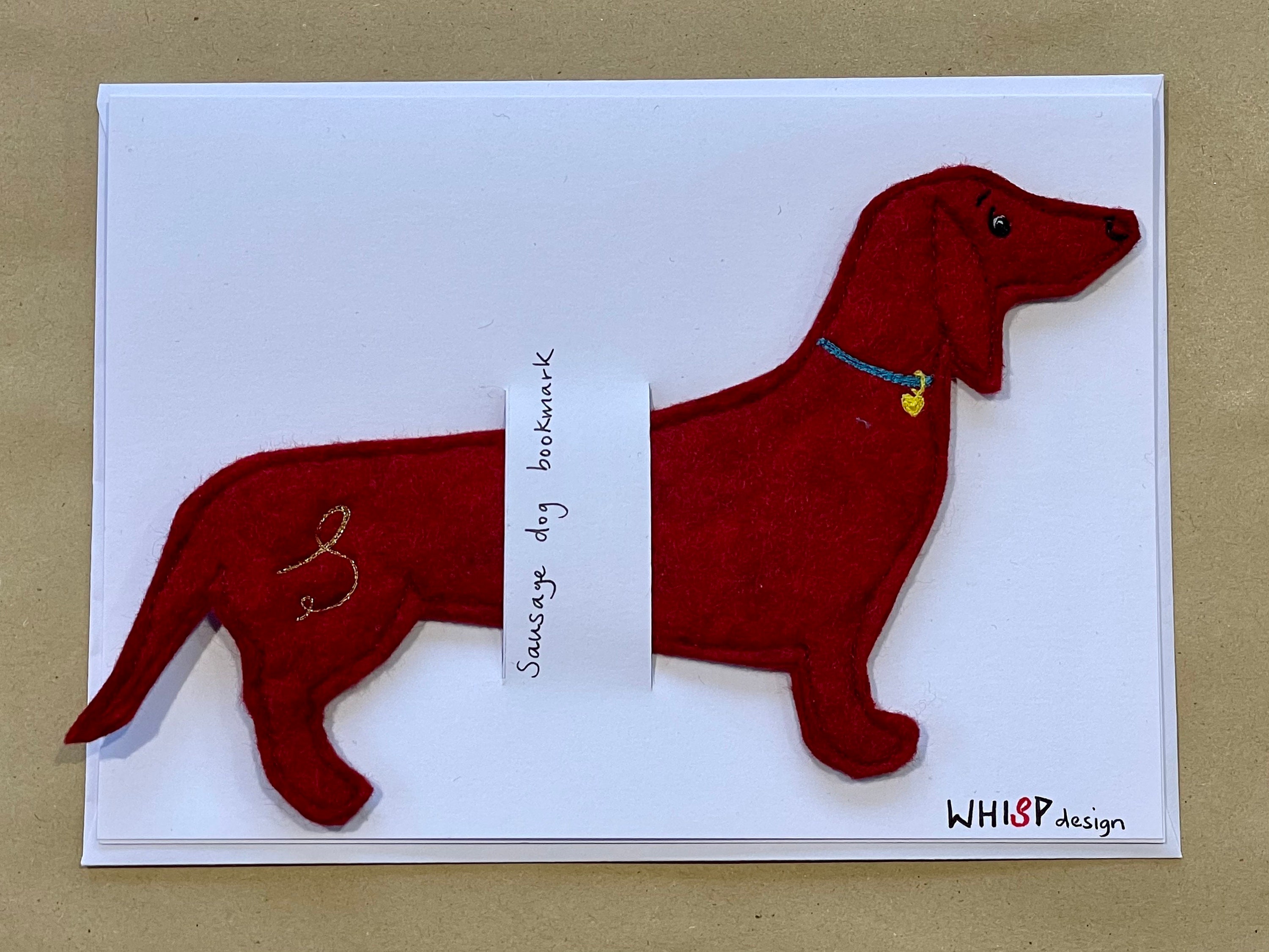 Dachshund Bookmark Sausage Dog Personalised Felt Sausage Dog | Etsy