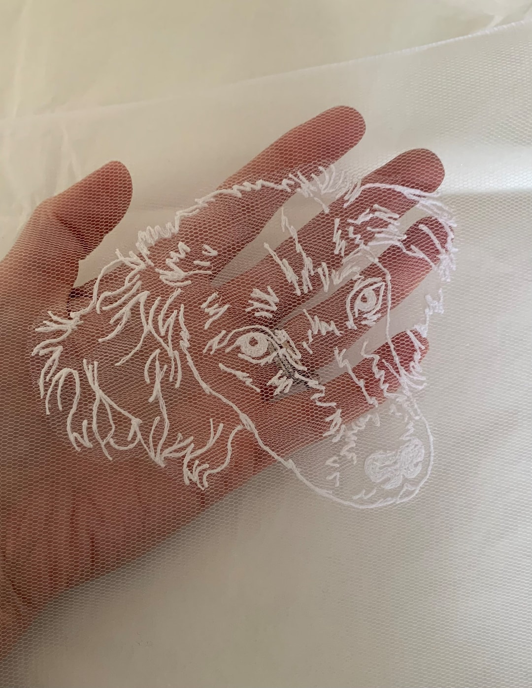 Pet Portrait Wedding Veil Patch Custom Bridal Tulle - Etsy
