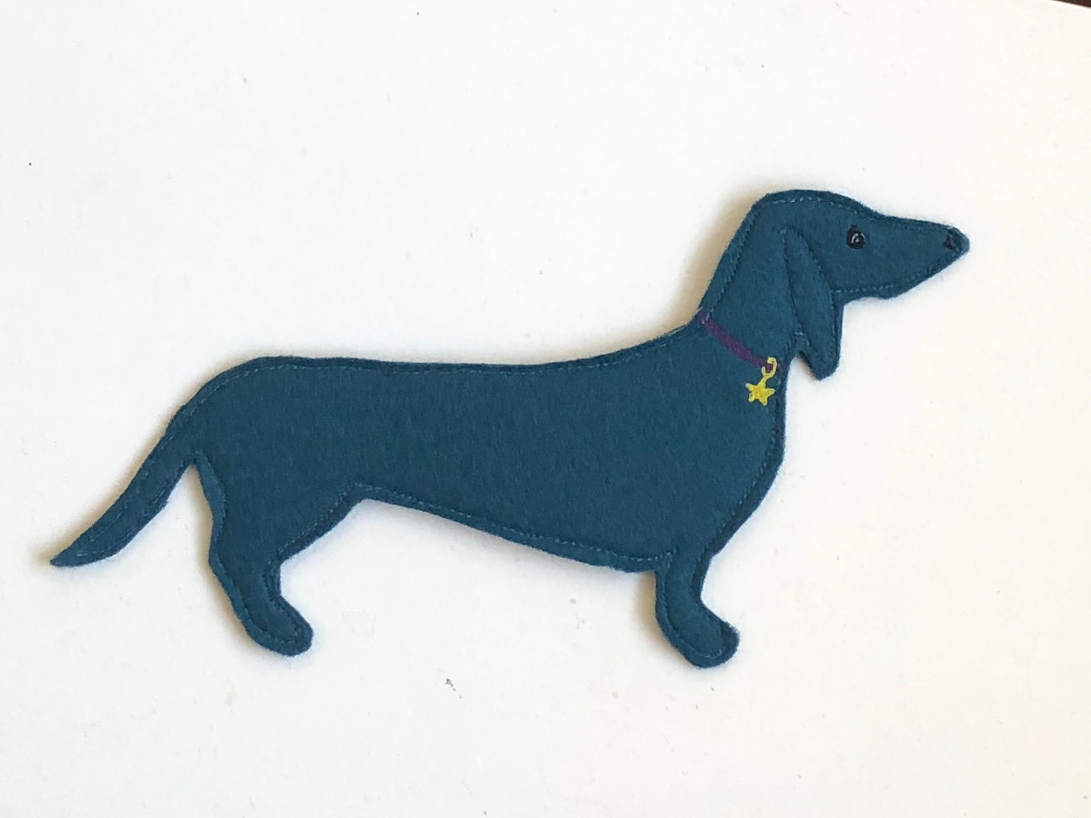 Dachshund Bookmark Sausage Dog Personalised Felt Sausage Dog - Etsy