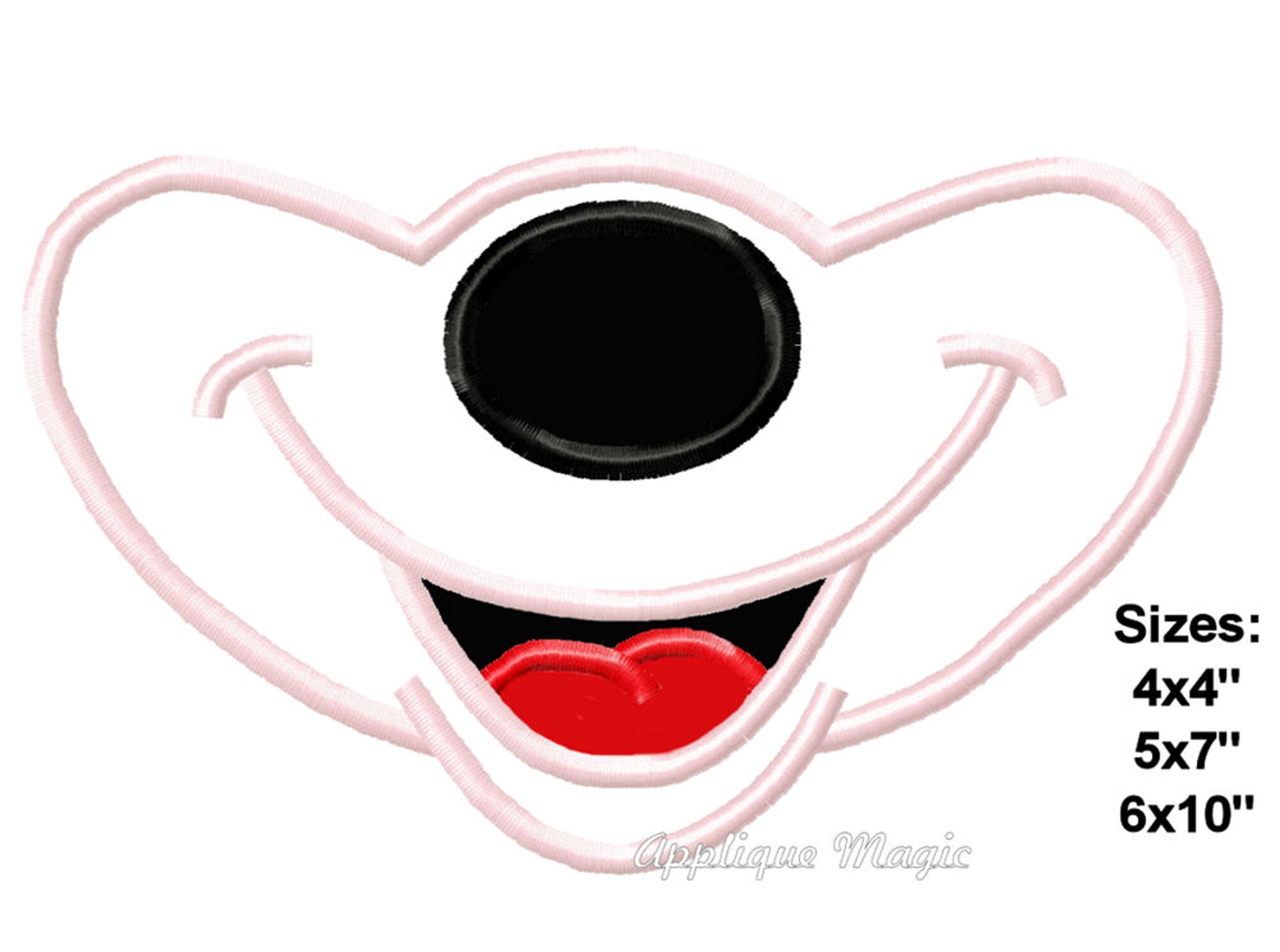 Mouse Nose and Mouth for Face Masks Machine Applique Design | Etsy