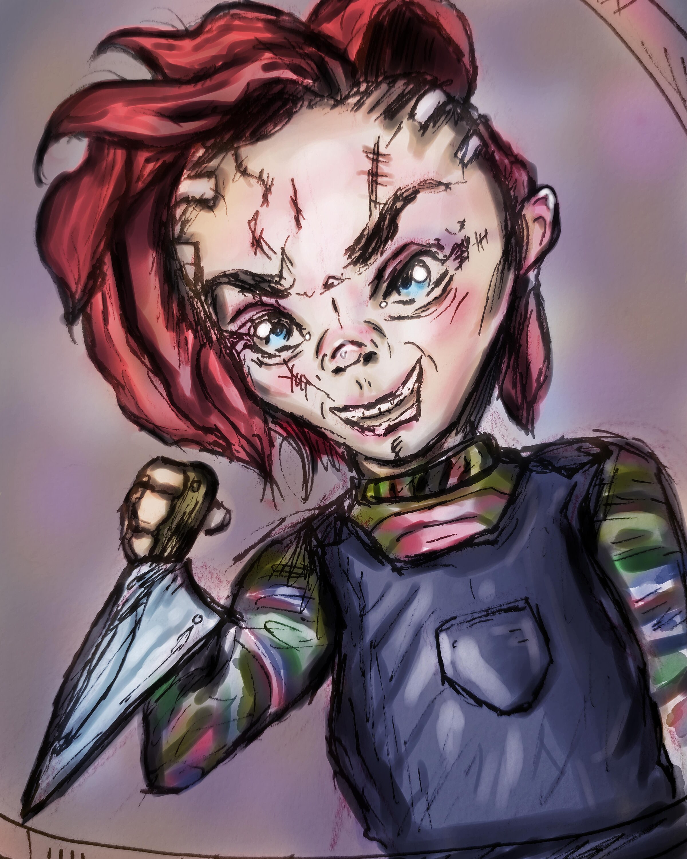 Chucky Horror Art Print / Child's Play Art Print / 8 X 10 Inches ...
