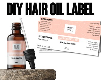 Diy Hair Oil Label - Etsy
