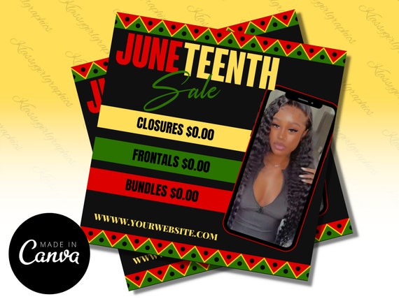 JUNETEENTH Sale Flyer Social Media Flyer Editable Flyer - Etsy