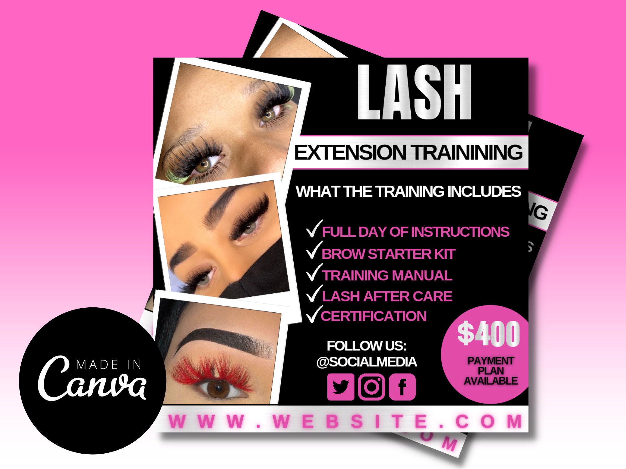 Eyelash Extension Training Flyer Eyelash Flyer Eyelash Extension Flyer ...