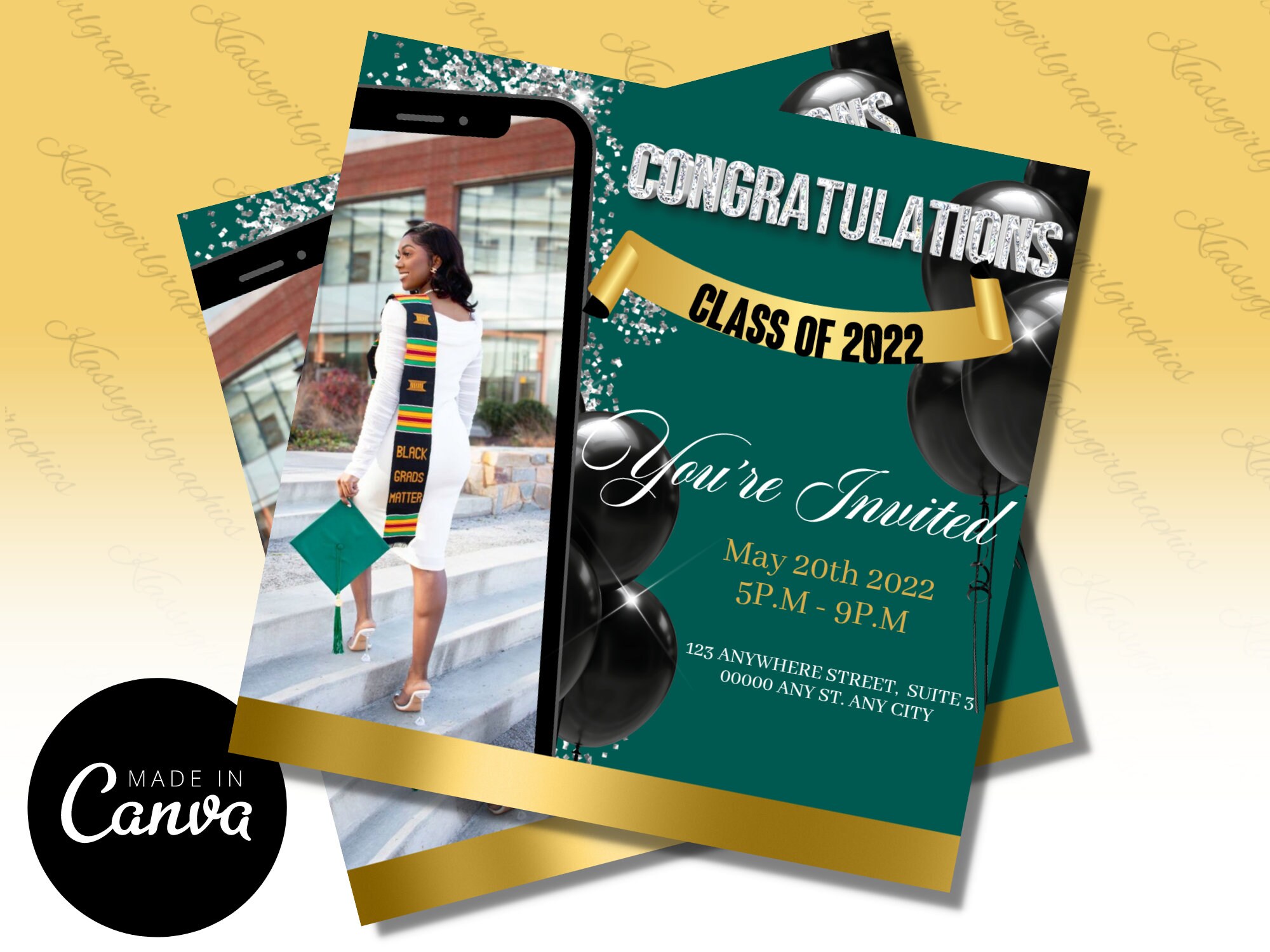 Graduation Invitation Invitation Flyer Graduation Party Invitation ...