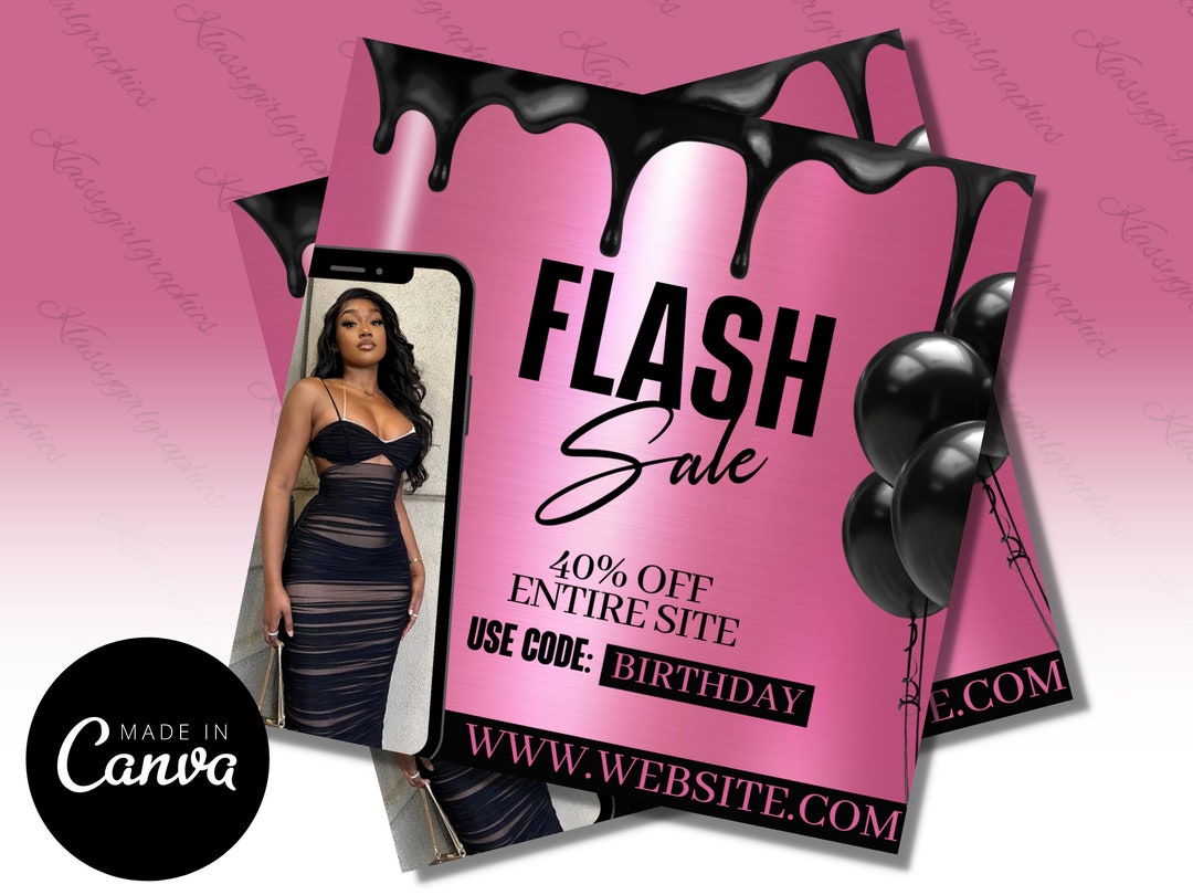 Flash Sale Flyer Sale Flyer Template DIY Flyer Design Social Media ...