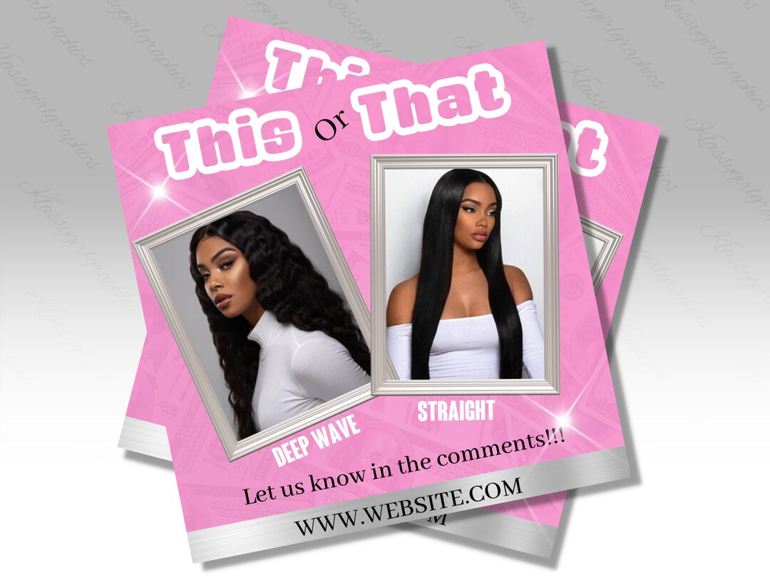 This or That Flyer Instant Download This or That Social Media Template ...