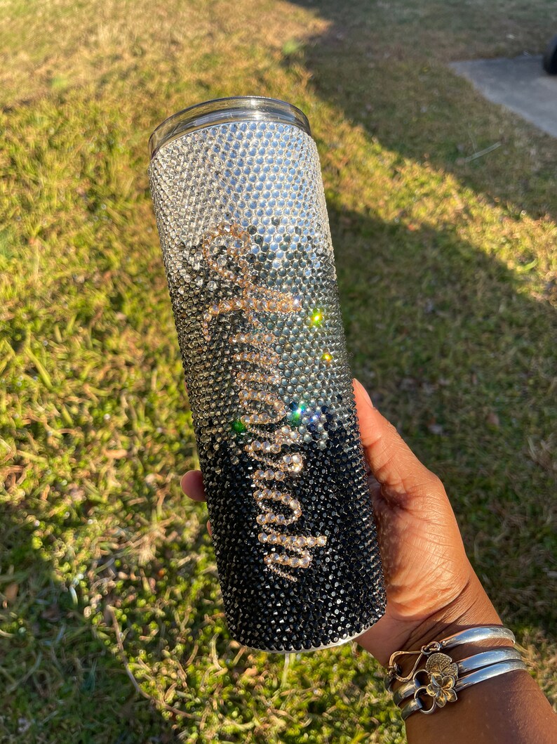 Personalized Ombre Rhinestone Cup Bling Name Cup Bedazzled - Etsy