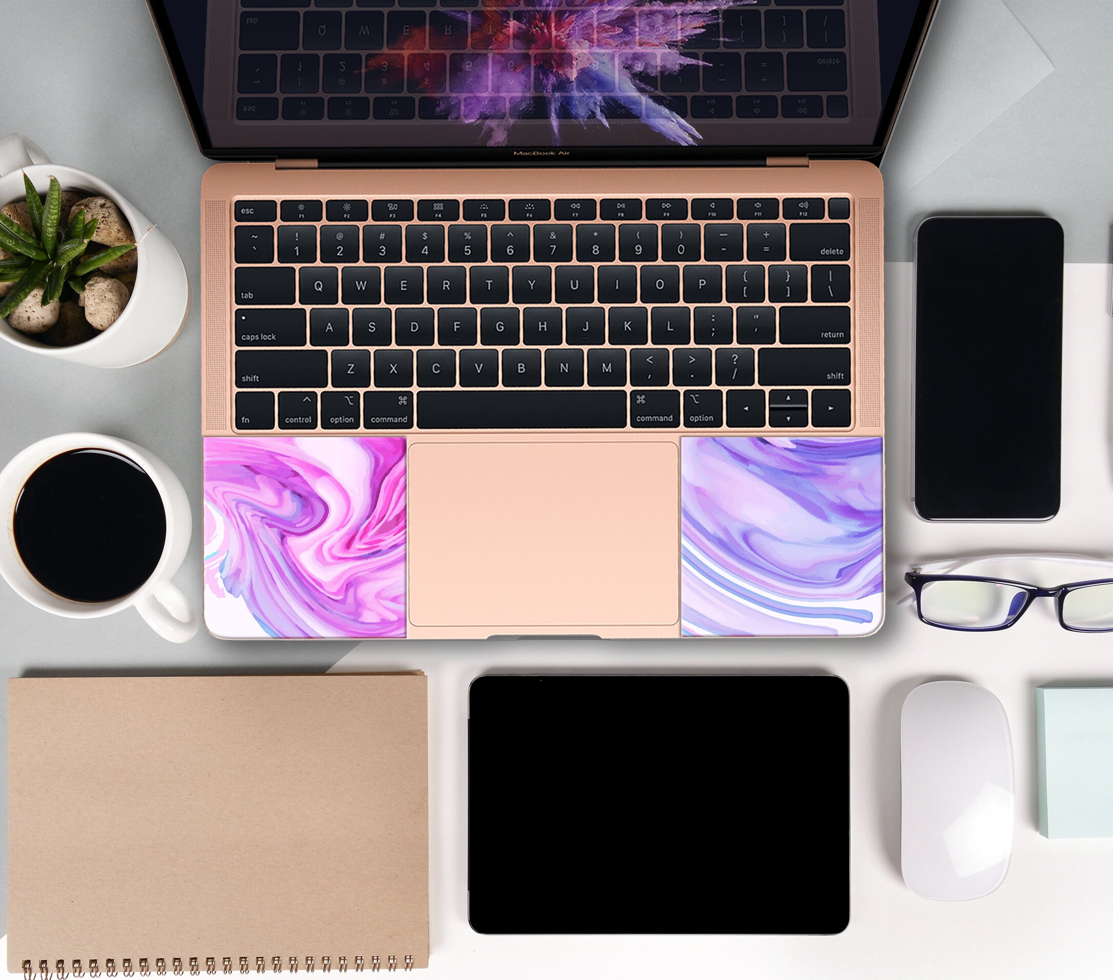 Rose Gold Skins Laptop Decal Keyboard Stickers Lenovo Acer | Etsy